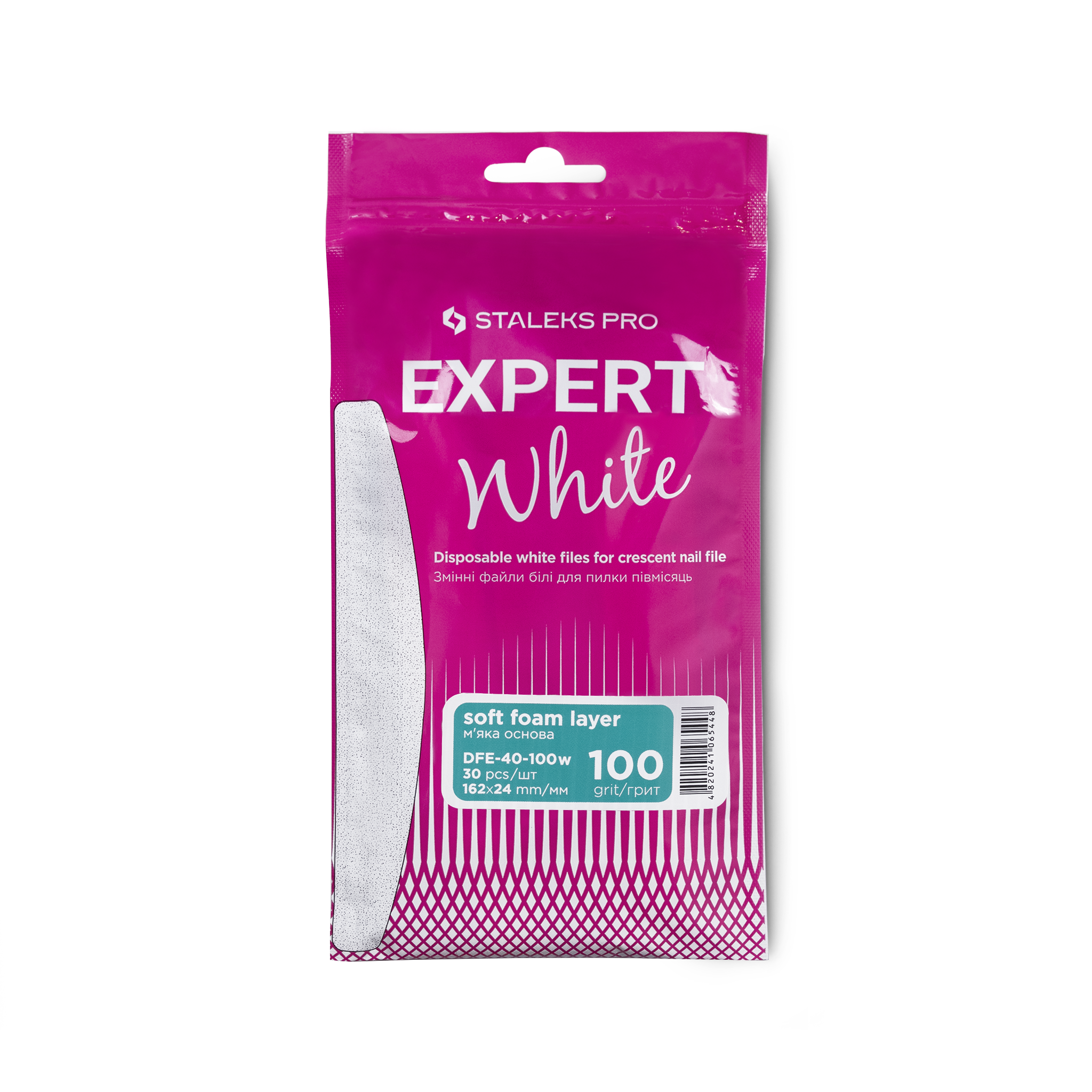 Staleks Pro - Limas Desechables Blancas Media Luna EXPERT 40 – BEAUTY ...